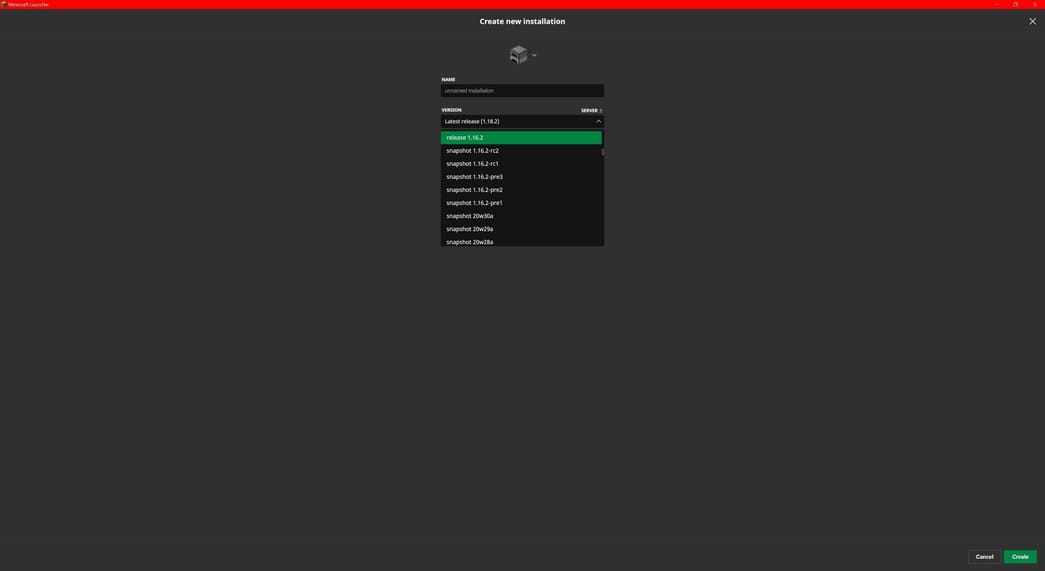 Minecraft how to play older versions