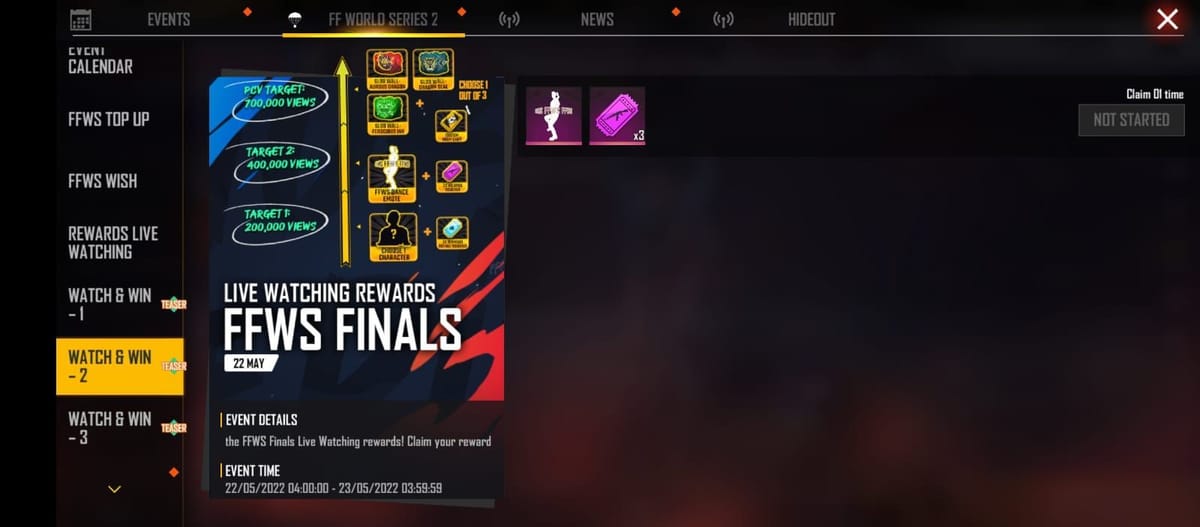 Free Fire FFWS event: Get any character, FFWS dance emote, and gloo ...