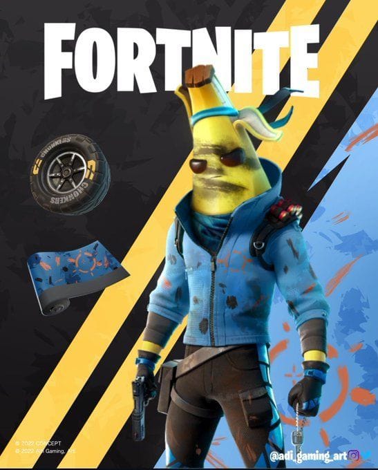 Driver Peely concept Fortnite skin goes viral on social media