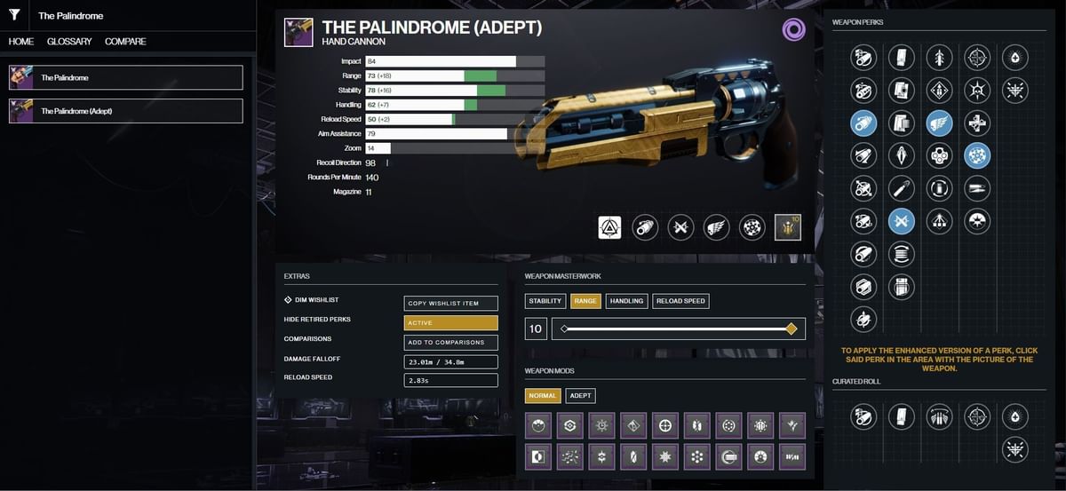 The Palindrome god roll guide for Destiny 2 PvP and PvE (2022)