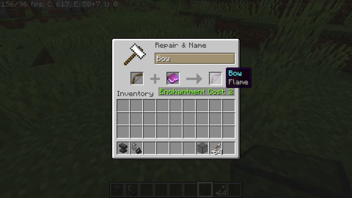 How to make flaming arrows in Minecraft?