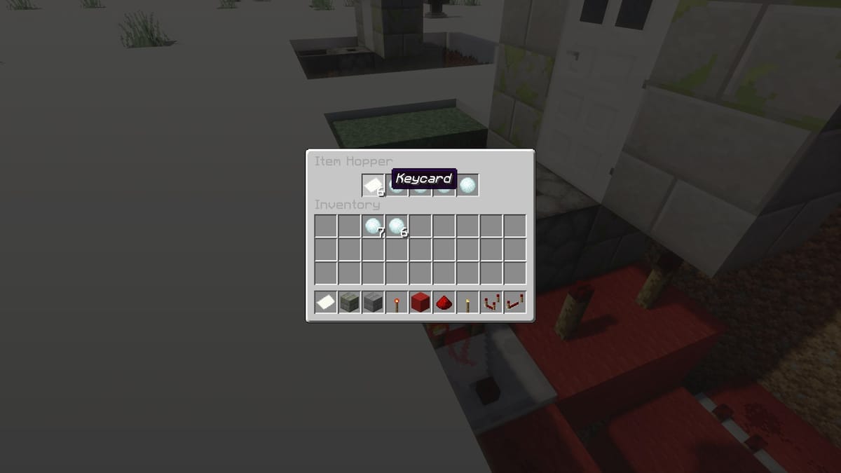 How to make a keycard door in Minecraft