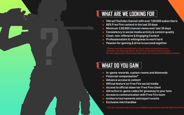 How to sign up for Free Fire Partner Program benefits