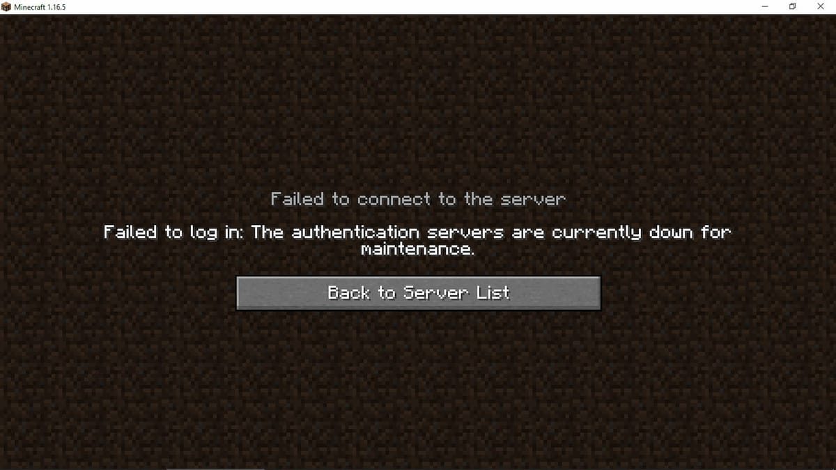 How to fix 'authentication server error' in Minecraft (May 2022)