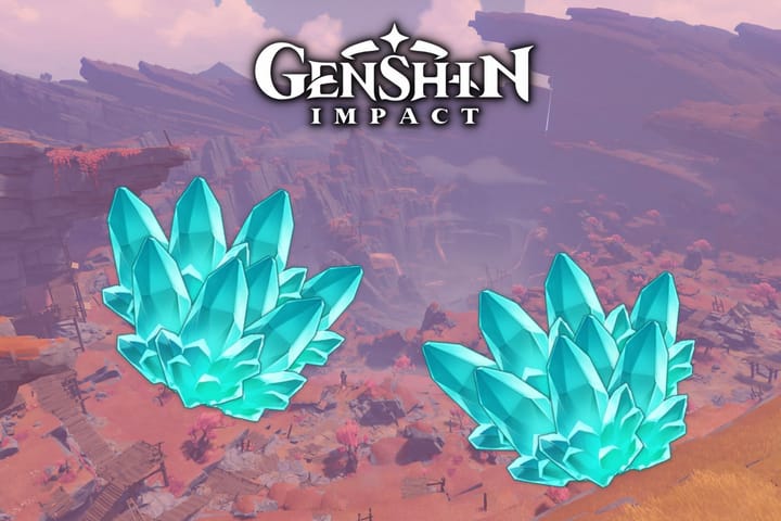 Genshin Impact Crystal Chunk mining locations and route for The Chasm