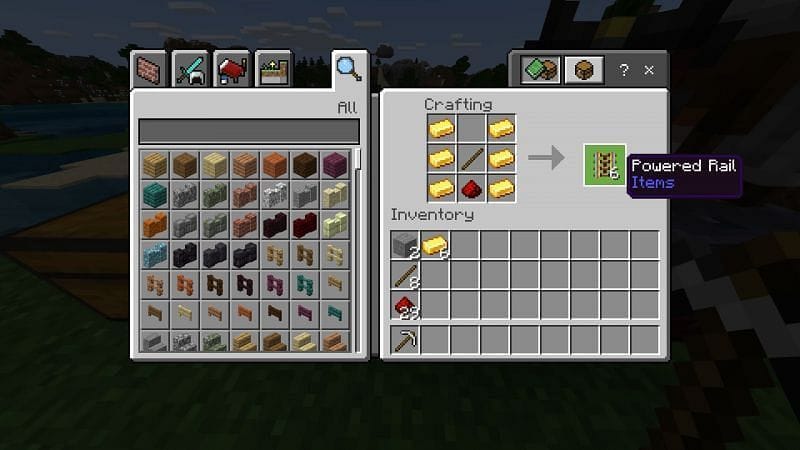 How to make Powered Rails in Minecraft: Materials Required, Crafting ...