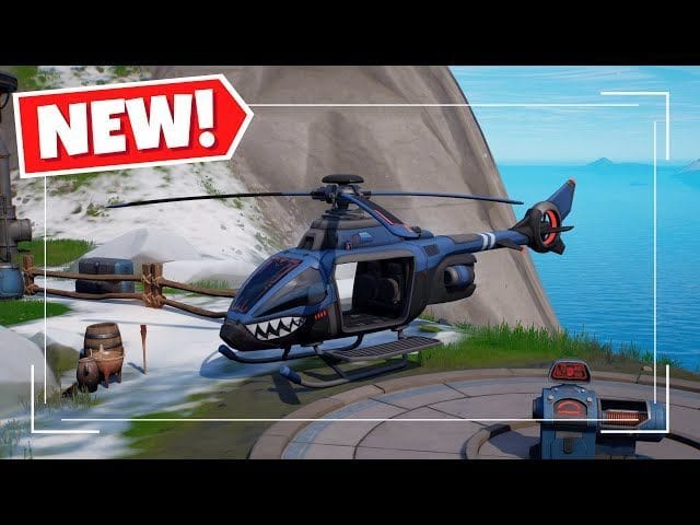 Drive a Battle Bus or fly a Choppa to Command Cavern in Fortnite Chapter 3