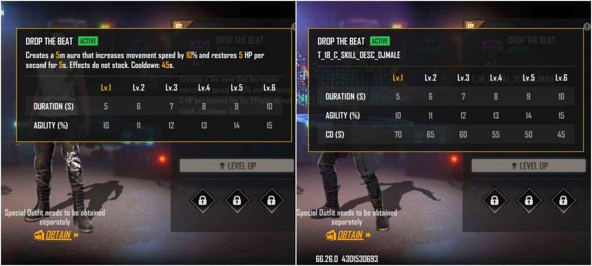 Free Fire OB34 buffs Chrono, all Advance Server character balances revealed