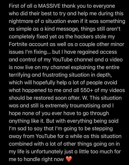 Fortnite YouTuber McCreamy announces his break from the game and ...