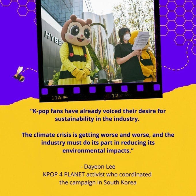 KPOP 4 Planet delivers 8000+ albums at HYBE’s HQ to raise awareness ...