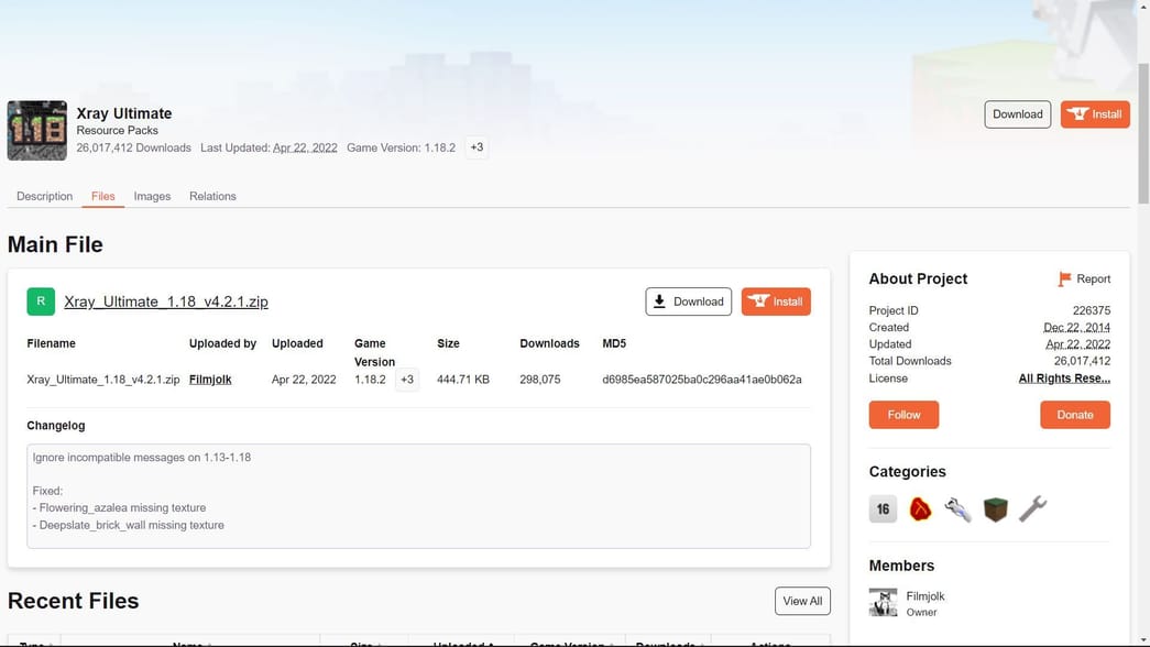 How to get X-ray in Minecraft Java Edition?
