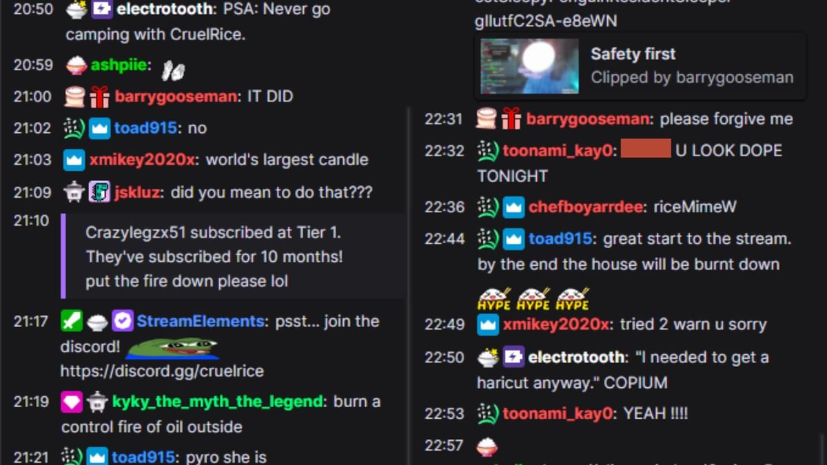 Watch: Twitch streamer accidentally sets her own hair on fire on livestream