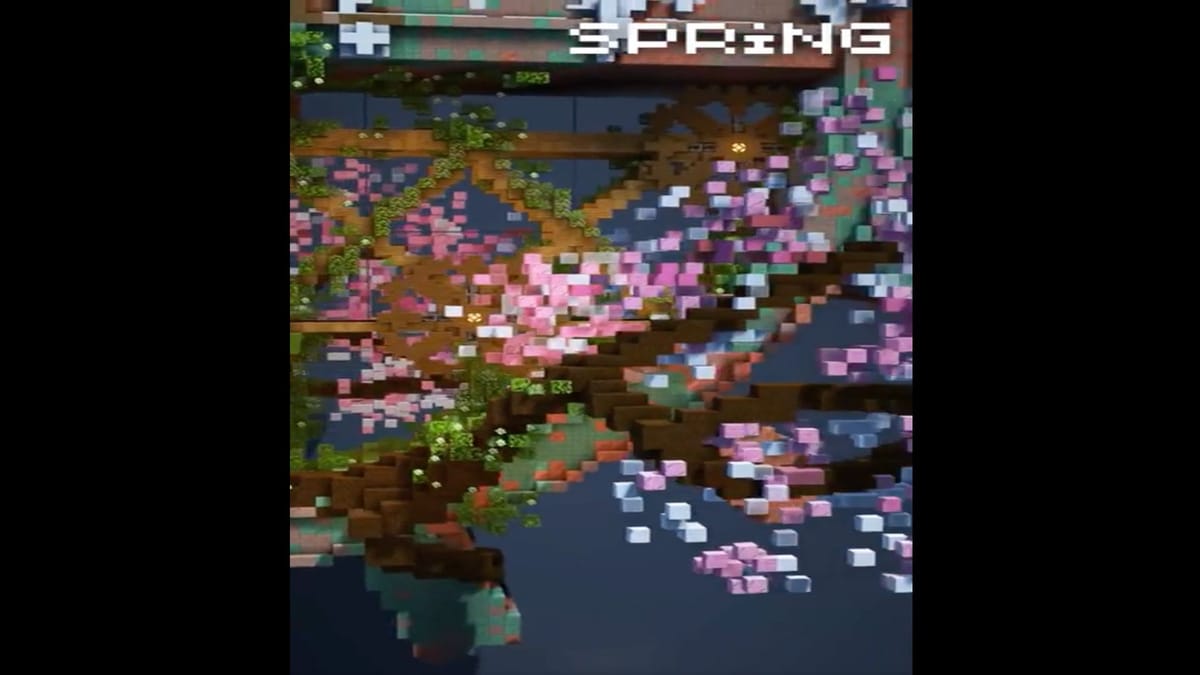 Minecraft Redditor showcases Four Seasons build