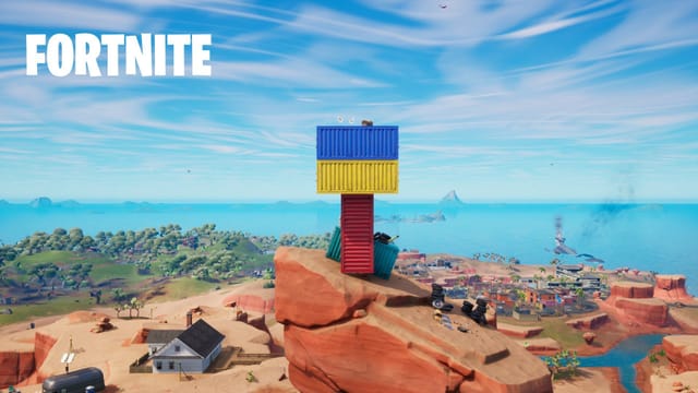 Fortnite pays tribute to the Ukrainian flag