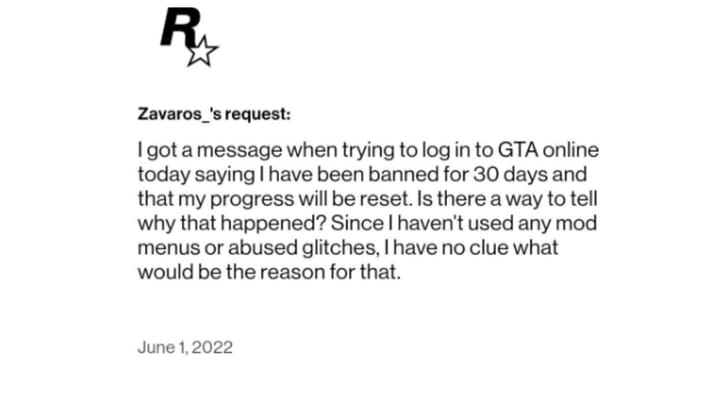 GTA Online player gets banned without explanation