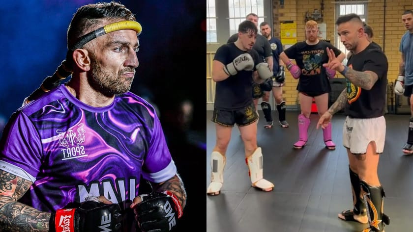 Liam Harrison teaches Muay Thai ahead of title fight