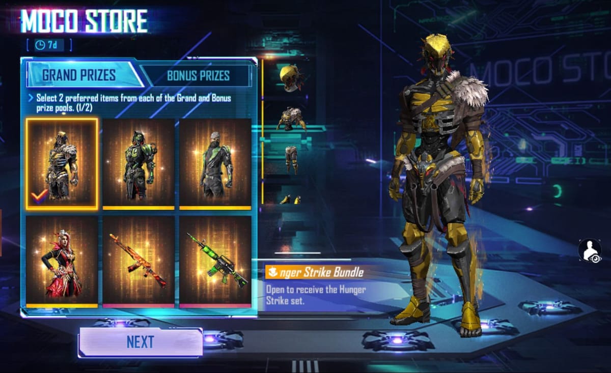 How to get legendary Rampage Bundles in Free Fire MAX this week