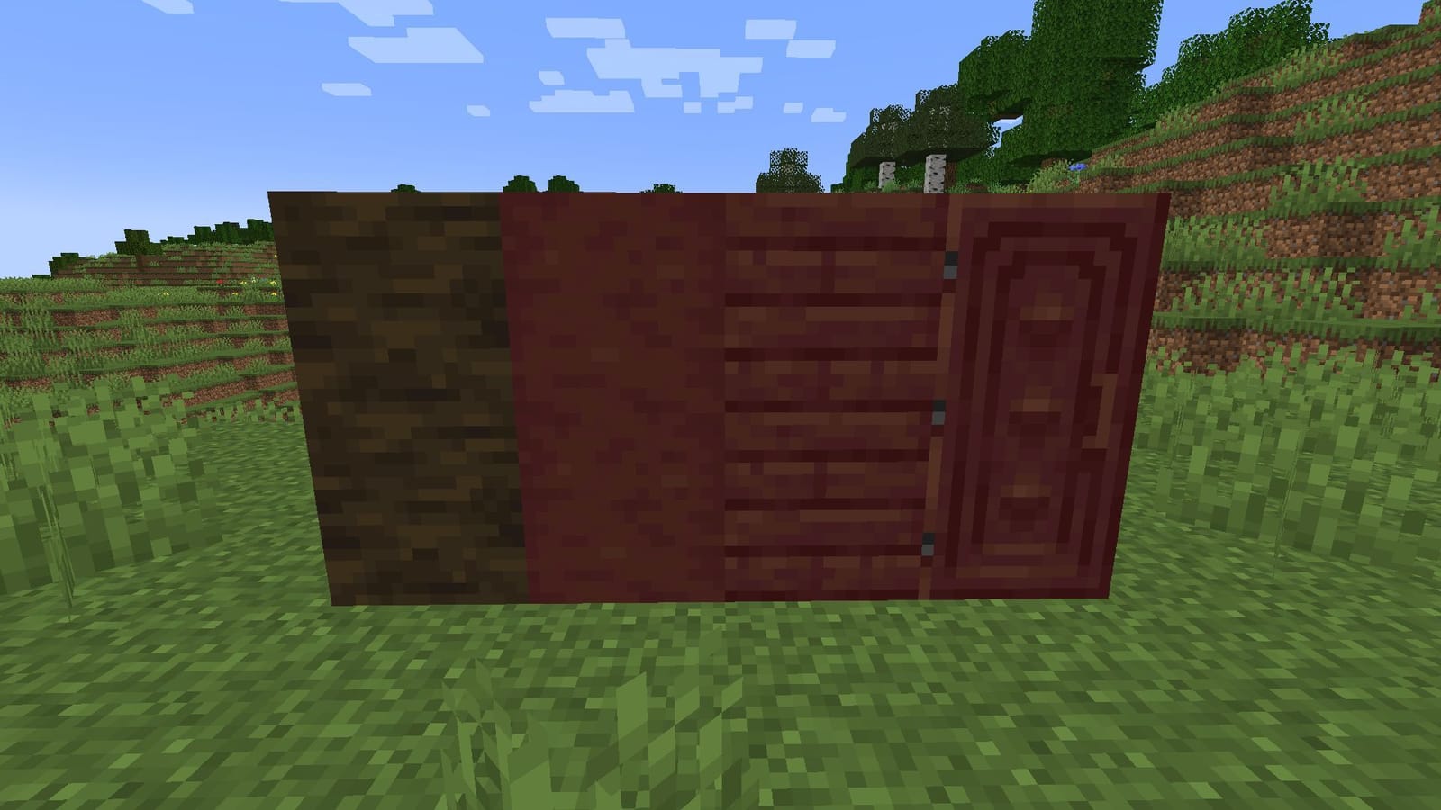 Every type of wood in Minecraft