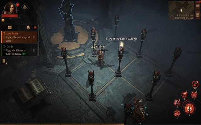How to light all nine lamps in Diablo Immortal