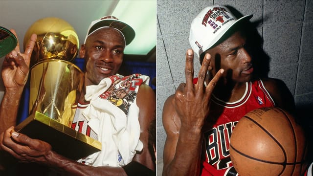 Video: Michael Jordan pulls out the iconic 'shrug' gesture against ...