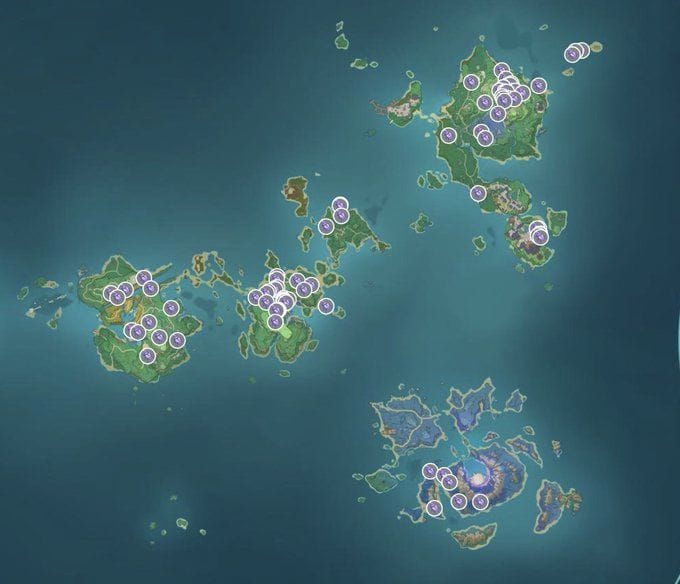 How to use the Genshin Impact interactive map to find items easily