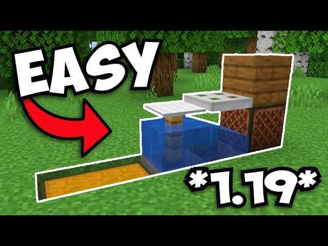How to make the easiest automatic AFK fish farm in Minecraft 1.19 update