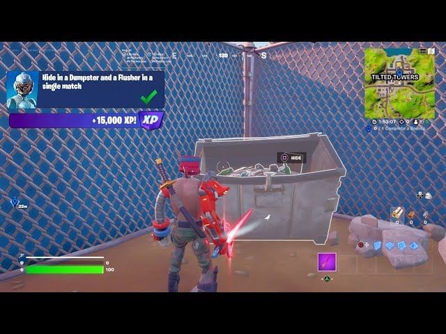 Fortnite: How to hide in a Dumpster and a Flusher in a single match