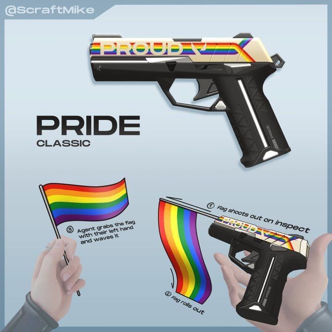 "Happy pride month": Valorant community shared amazing skin concepts ...