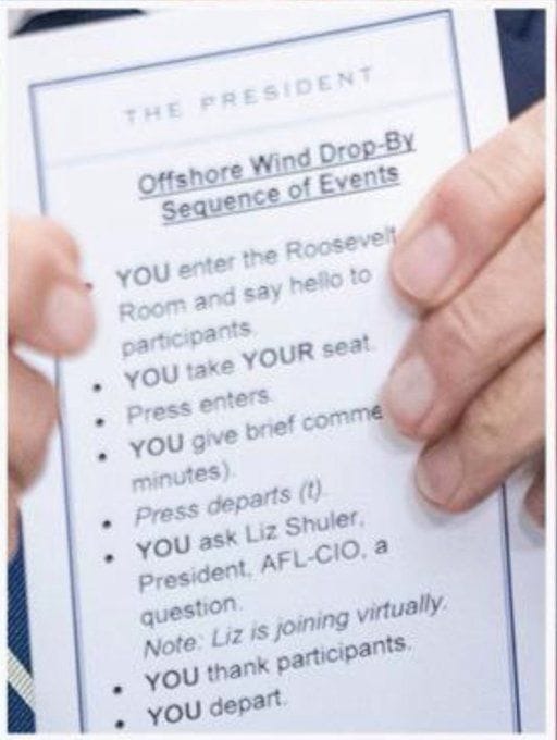 "YOU take your seat": Joe Biden note cards telling US President how to ...