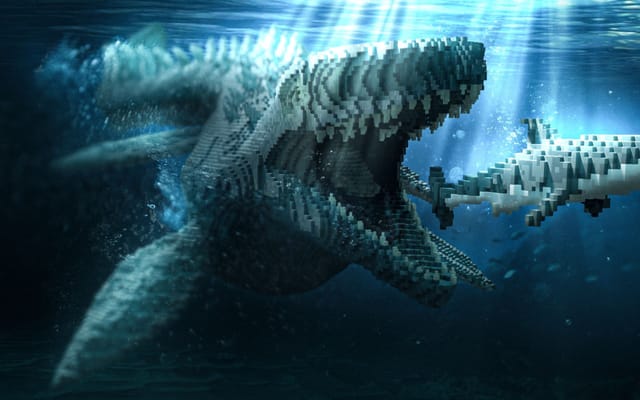 Minecraft Redditor showcases stunning underwater monster
