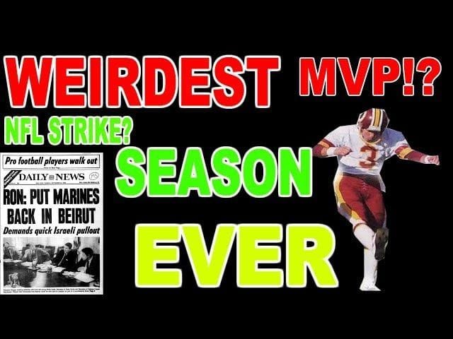 The 1982 Mark Moseley NFL MVP award might forever remain an anomaly