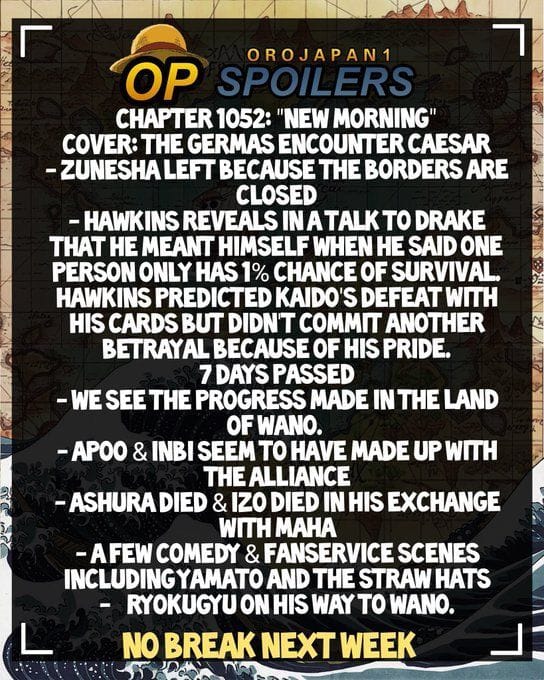 One Piece Chapter 1052 (Initial Spoilers): The Raid's toll, an Admiral ...
