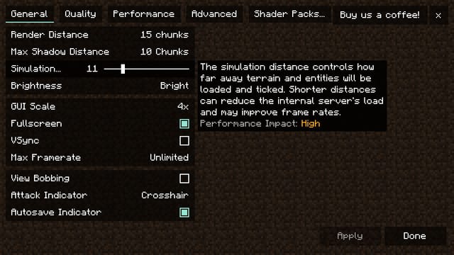 What is Simulation Distance in the Minecraft 1.19 update?