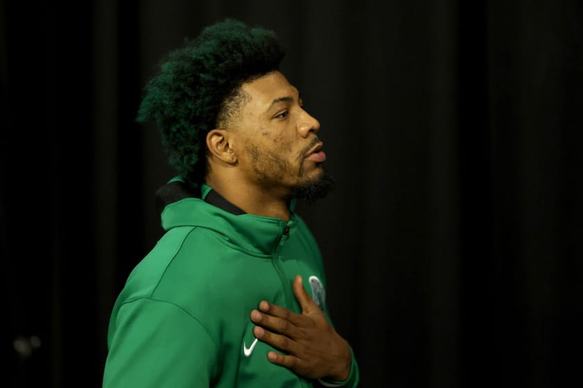 Marcus Smart explains his hair color choice.