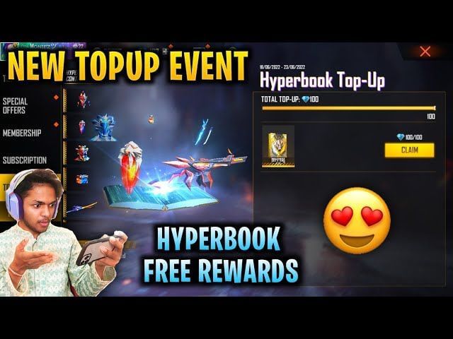 Free Fire MAX Hyperbook Top-Up events: How to get all 8 Legendary ...