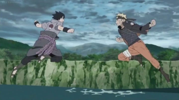 When does Naruto fight Sasuke?