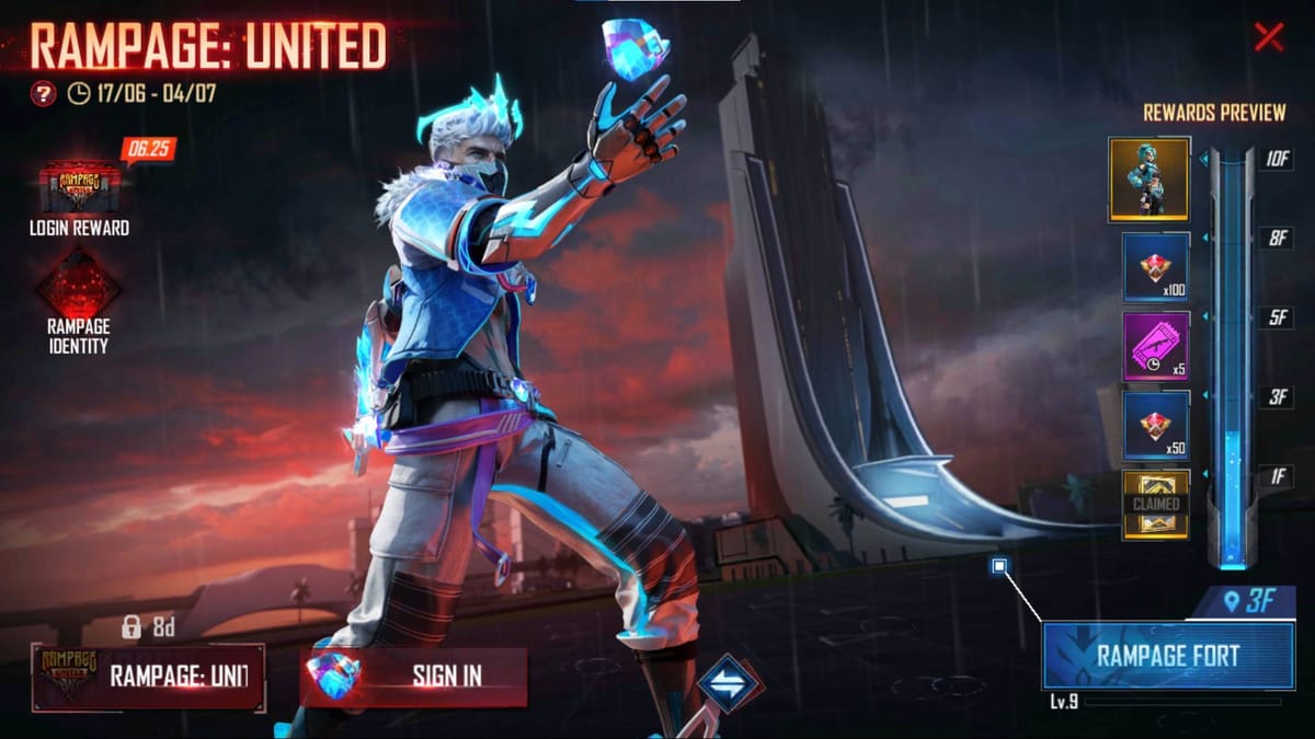 How to get new Aqua Rogue bundle in Free Fire MAX for free