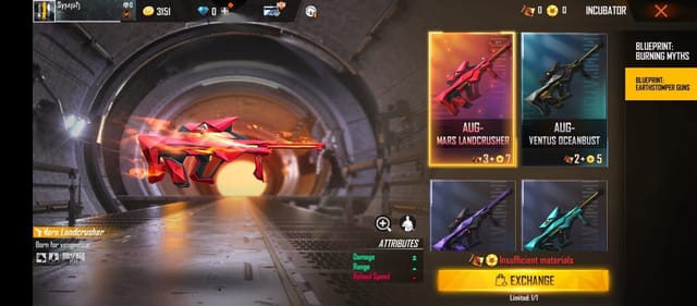 How to get new Mars Landcrusher AUG gun skin in Free Fire this week