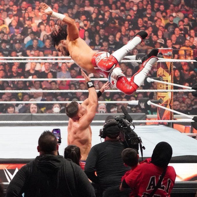 Mustafa Ali reacts to being moved back to Main Event