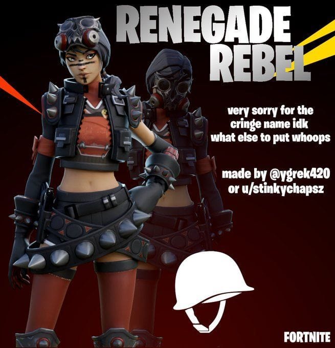 Fortnite artwork gives Renegade Raider a punk makeover and everyone ...
