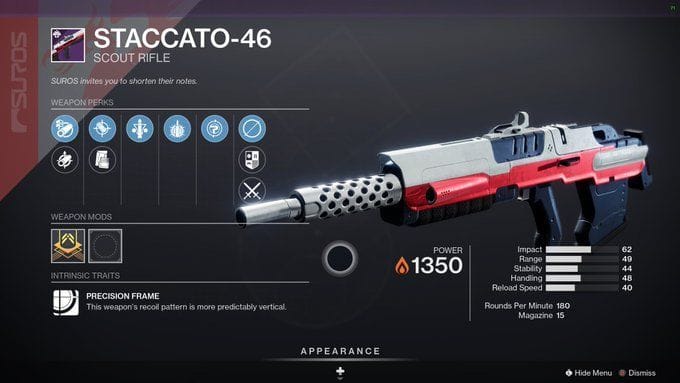 Banshee is selling a god roll Solar Scout Rifle in Destiny 2 right now ...