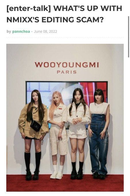 Netizens angry after discovering edited red carpet photos of NMIXX