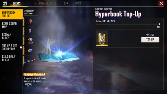 Free Fire MAX Hyperbook Top-Up events: How to get all 8 Legendary ...