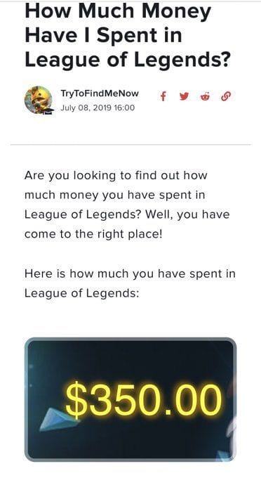 How to check the total amount of money you have spent in League of Legends