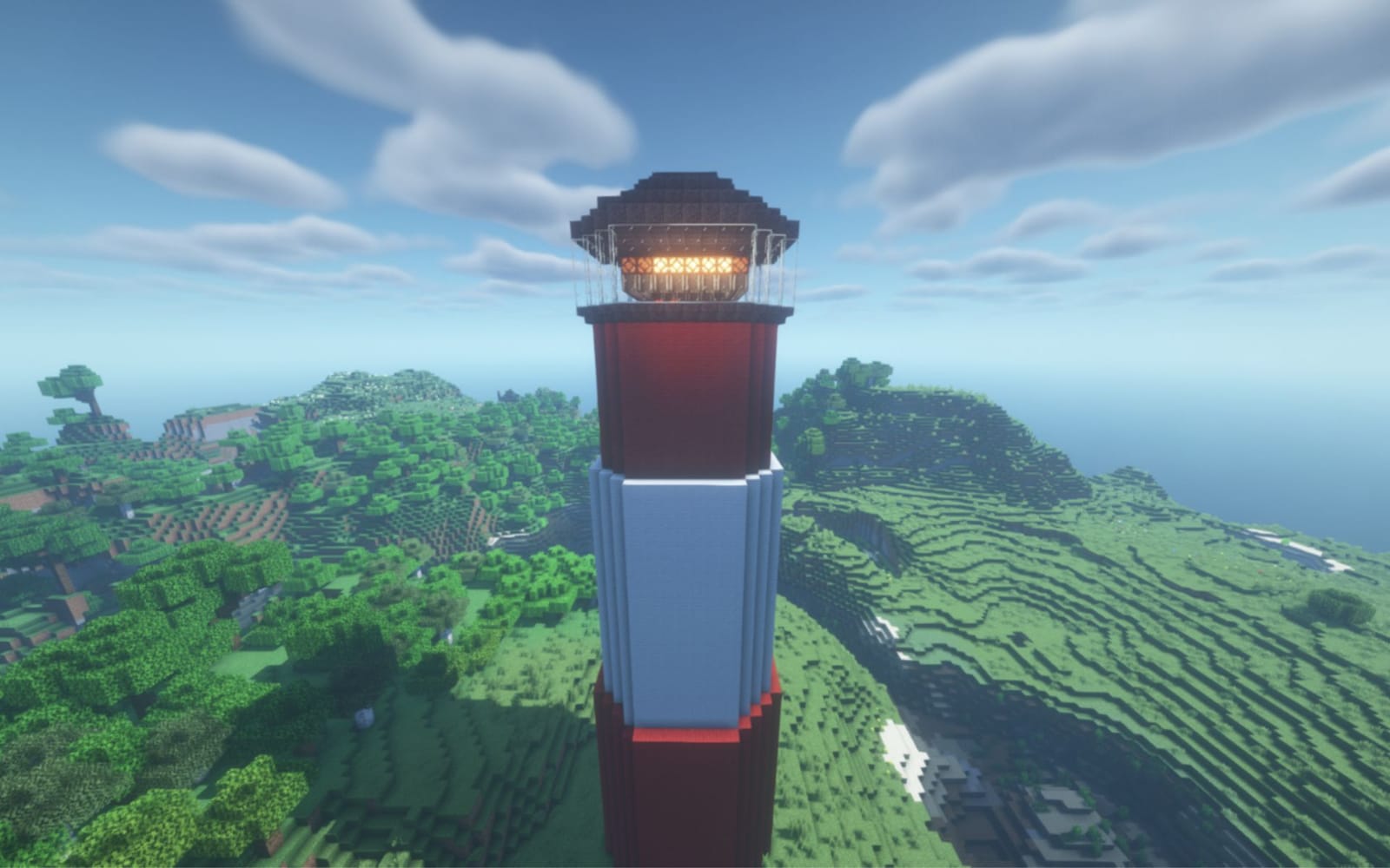 How to build a lighthouse in Minecraft