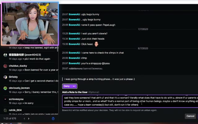 Pokimane condemns usage of the word ‘simp’ and claims it reinforces ...