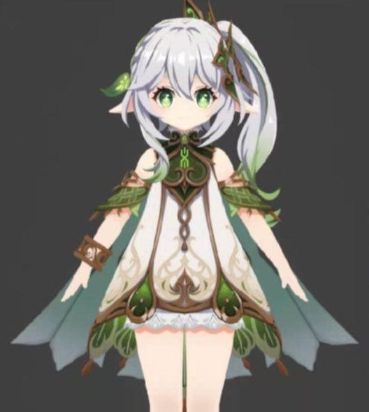 Genshin Impact 3.0 leaks: Dendro Archon Kusanali’s model