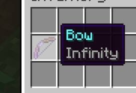Infinity enchantment in Minecraft