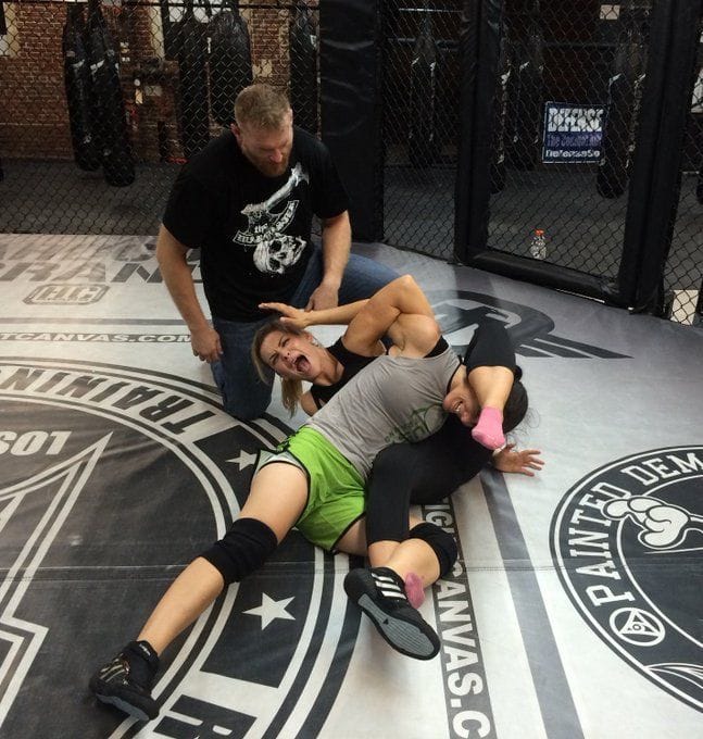 WWE's Natalya trains with former MMA fighters