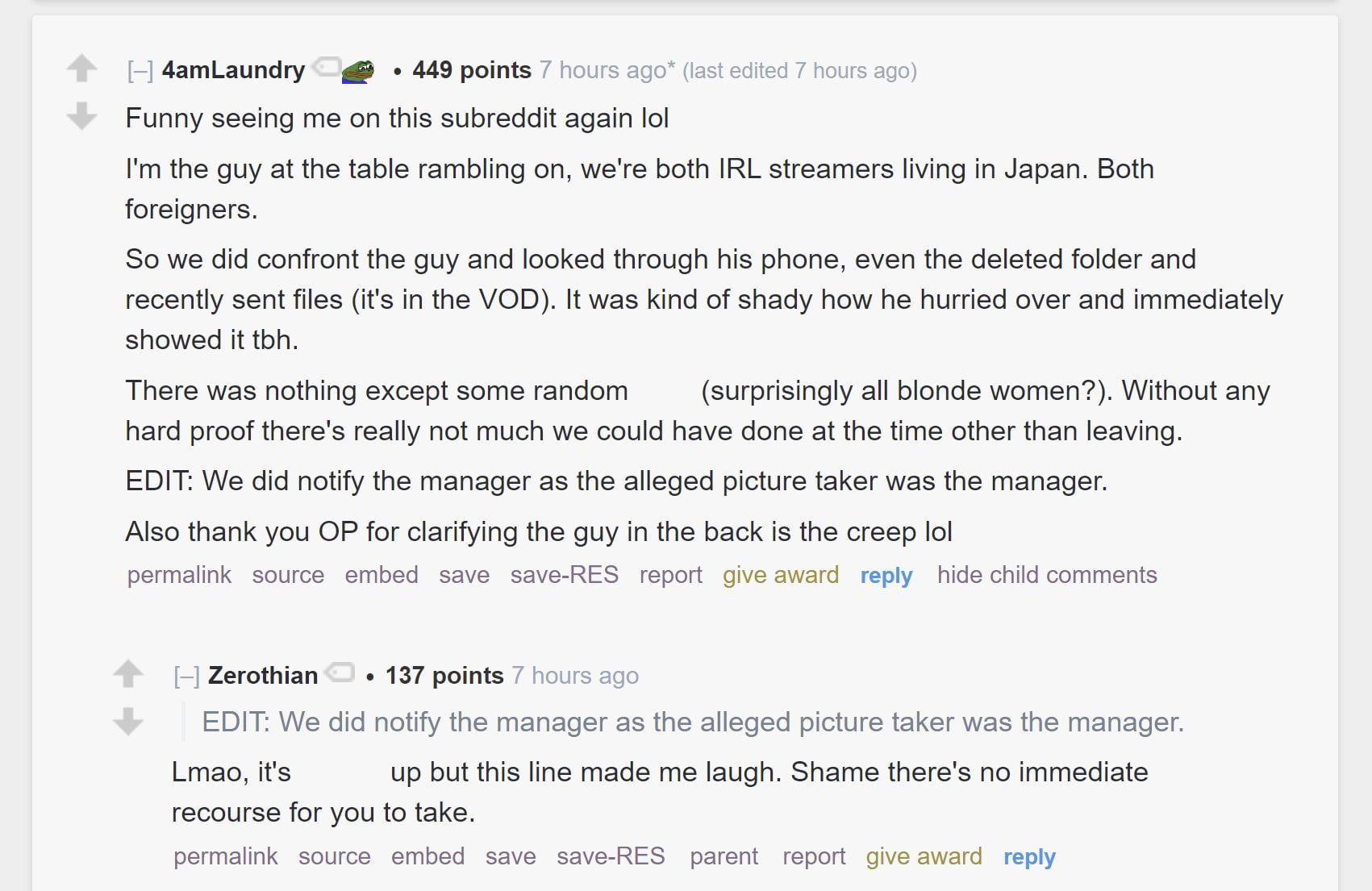 Twitch stream catches man taking inappropriate pictures of a girl in skirt